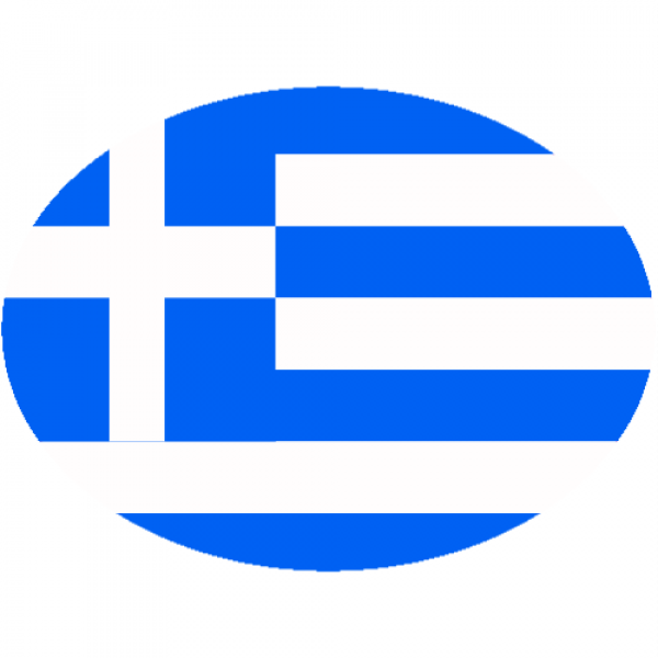 Custom Greece Flag Oval Euro Decal - Sticker Printing