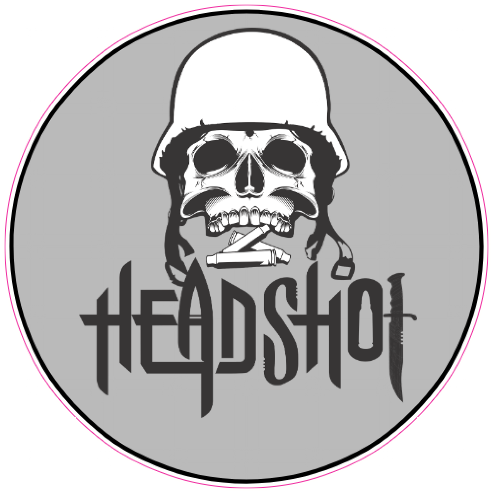 Head Shot Skull Sticker - U.S. Custom Stickers