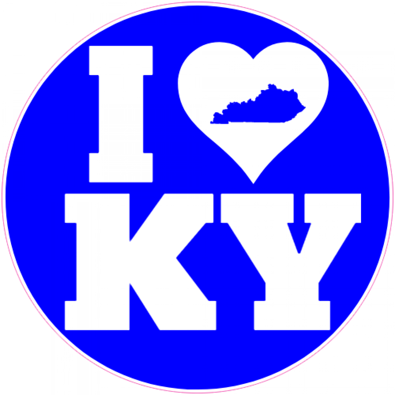 Kentucky Bluegrass Bourbon Basketball Circle Decal - U.S. Custom Stickers