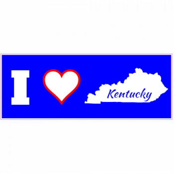 Custom I Love Kentucky Bumper Decal - Sticker Printing