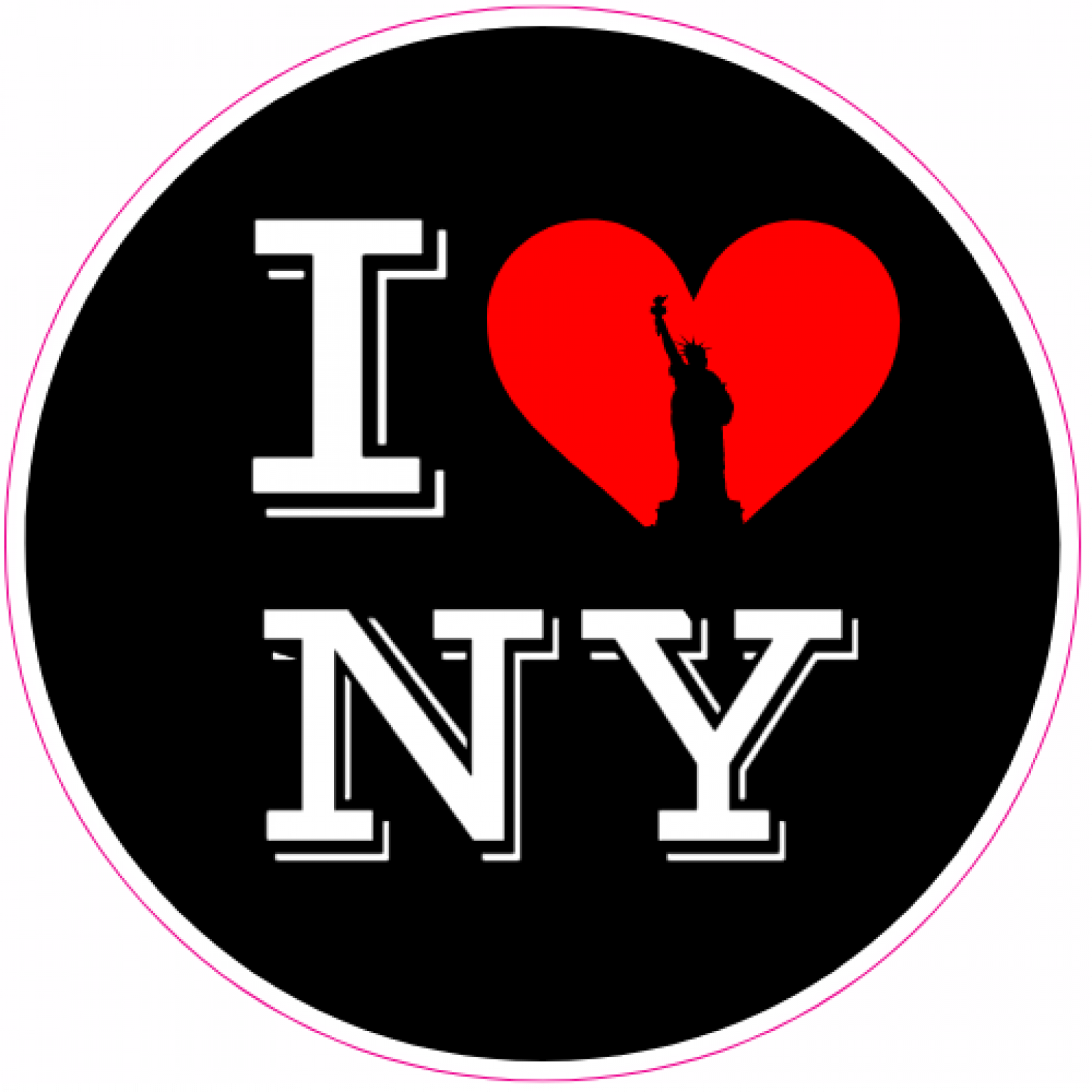 I Love New York Statue of Liberty Sticker - U.S. Custom Stickers