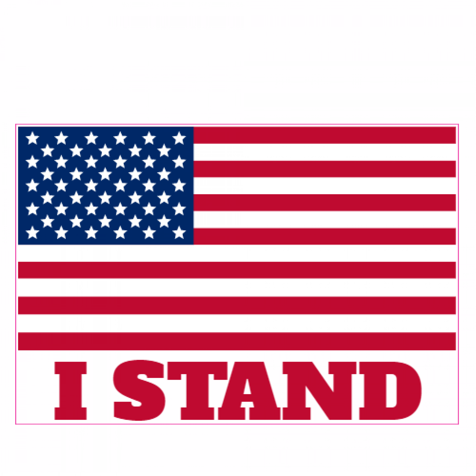 United We Stand American Flag Sticker - U.S. Custom Stickers