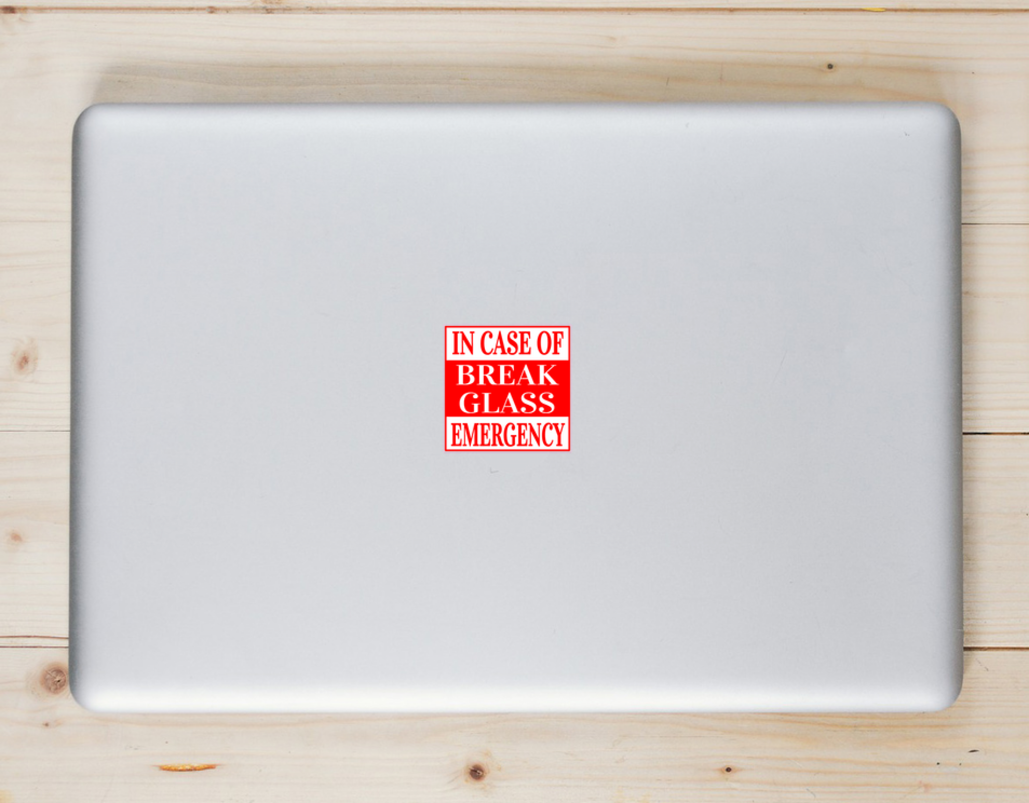 In Case Of Emergency Break Glass Sticker - U.S. Custom Stickers
