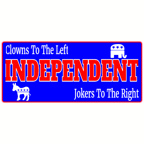 Independent Voter Sticker - U.S. Custom Stickers