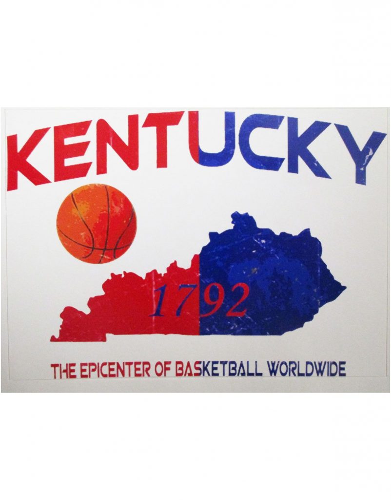 Kentucky The Epicenter of Basketball Worldwide Sticker - U.S. Custom ...