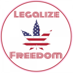 Legalize Freedom Weed Circle Sticker - U.S. Custom Stickers