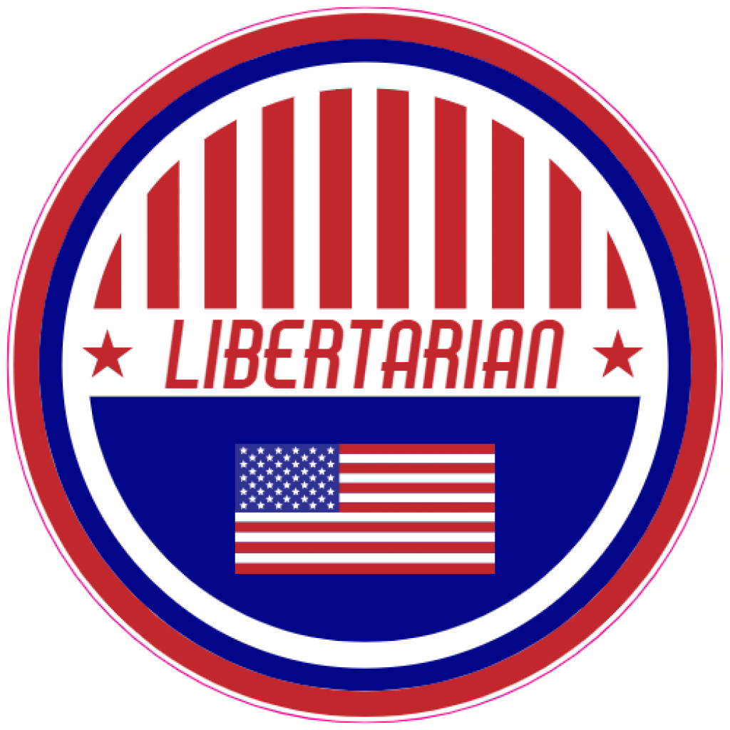 Libertarian Patriotic Circle Sticker - U.S. Custom Stickers
