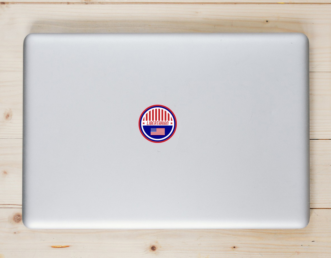 Libertarian Patriotic Circle Sticker - U.S. Custom Stickers