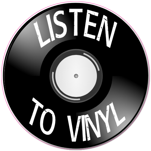 Listen To Vinyl Record Sticker - U.S. Custom Stickers