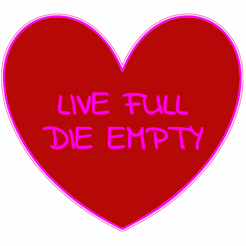 Live Full Die Empty Heart Sticker - U.S. Custom Stickers