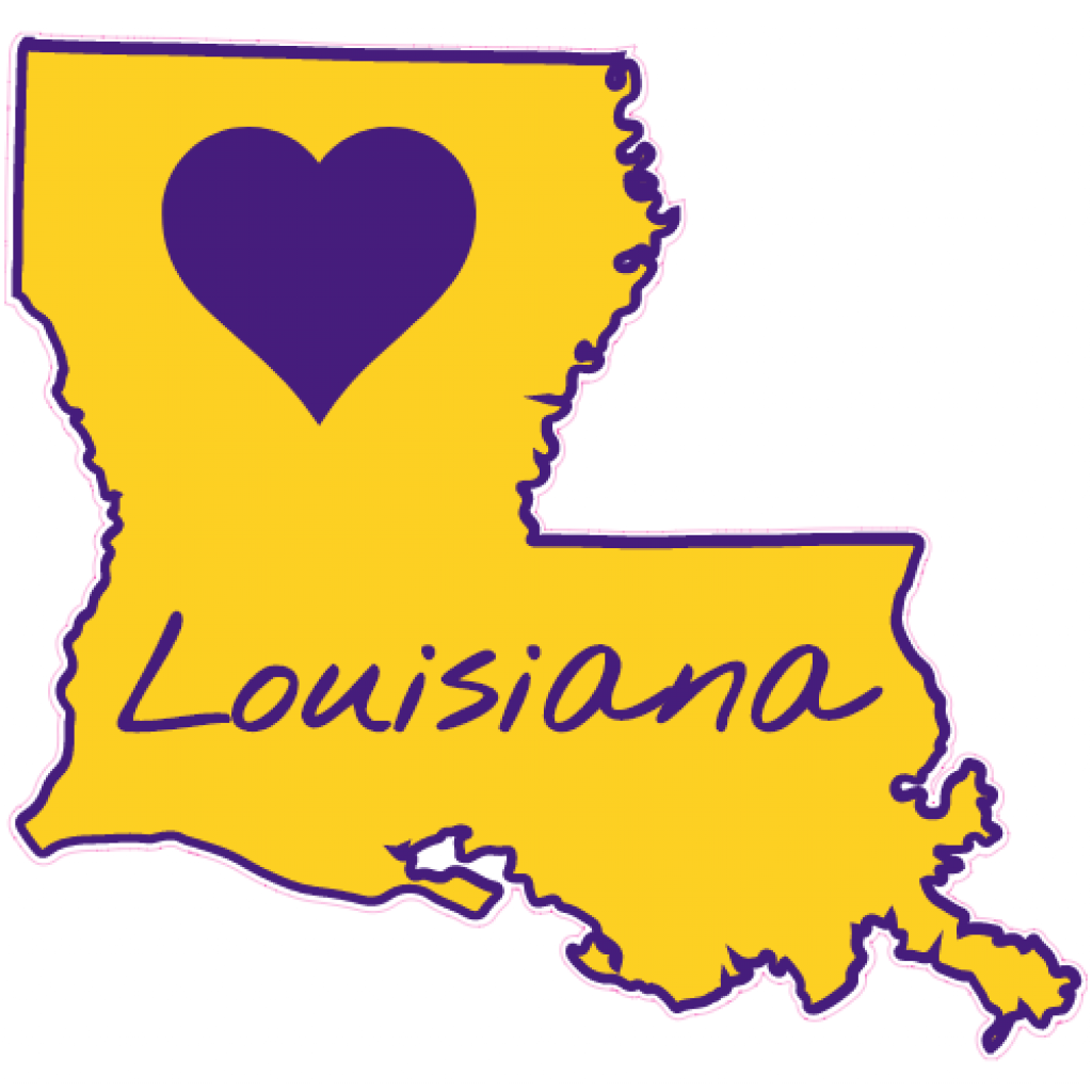 New Orleans Louisiana State Shaped Sticker - U.S. Custom Stickers