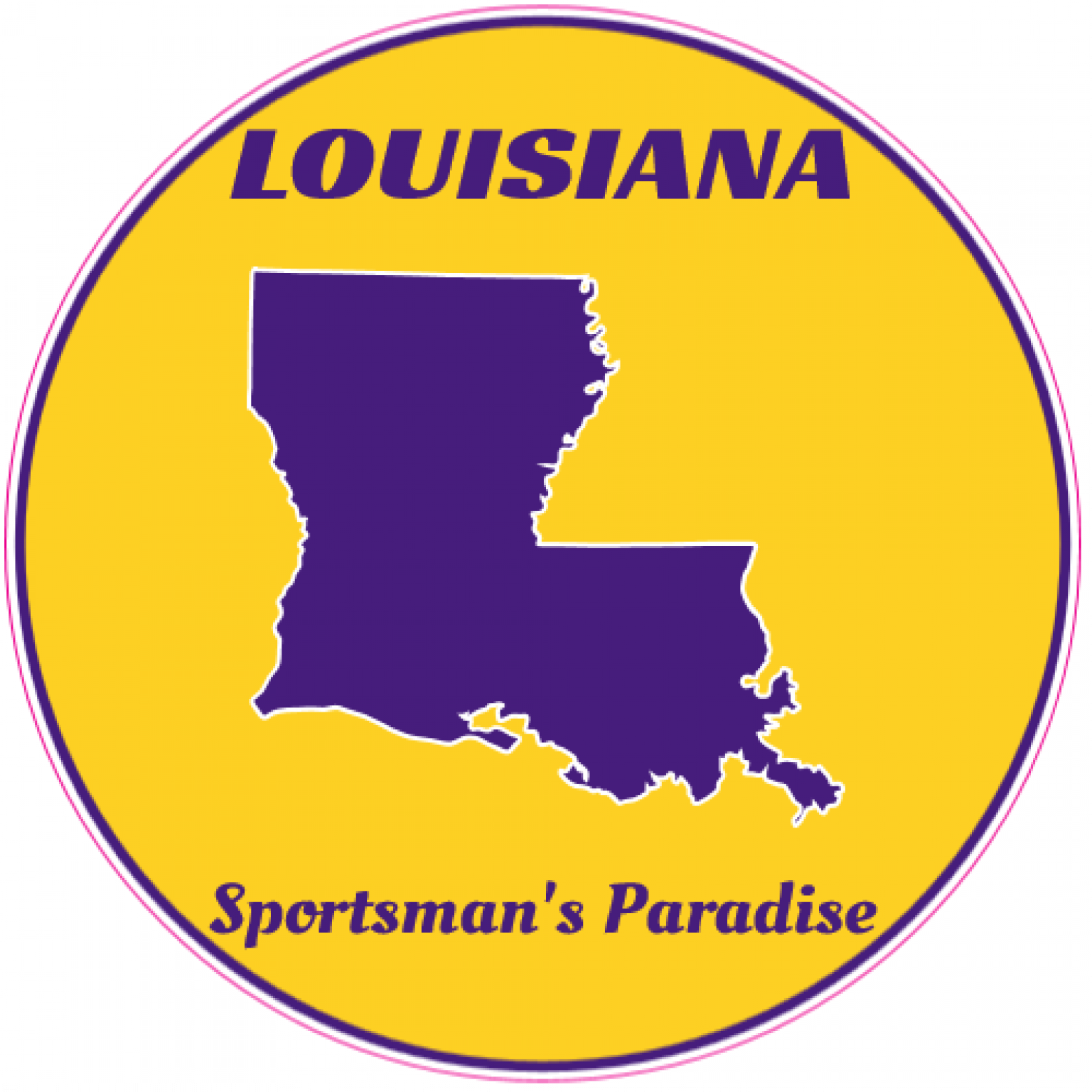 Louisiana State Heart Sticker - U.S. Custom Stickers
