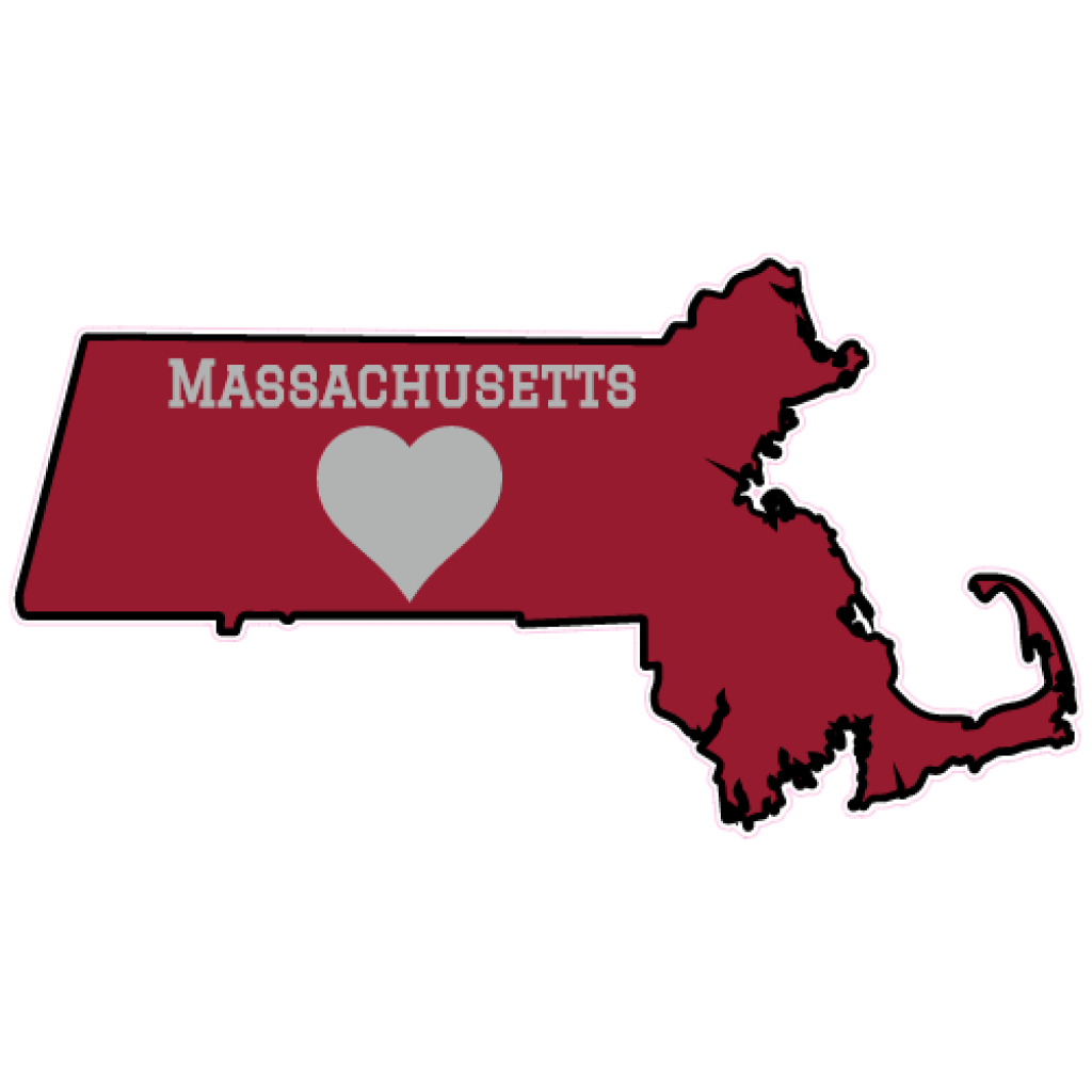 Masshole Massachusetts State Oval Sticker - U.S. Custom Stickers