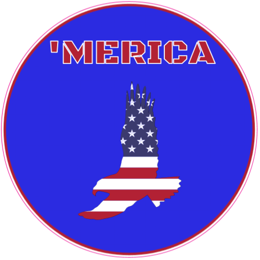 America Flag Outline Sticker - U.S. Custom Stickers