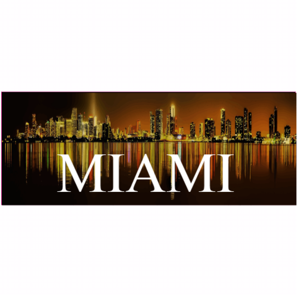 Miami Art Deco Oval Sticker - U.S. Custom Stickers