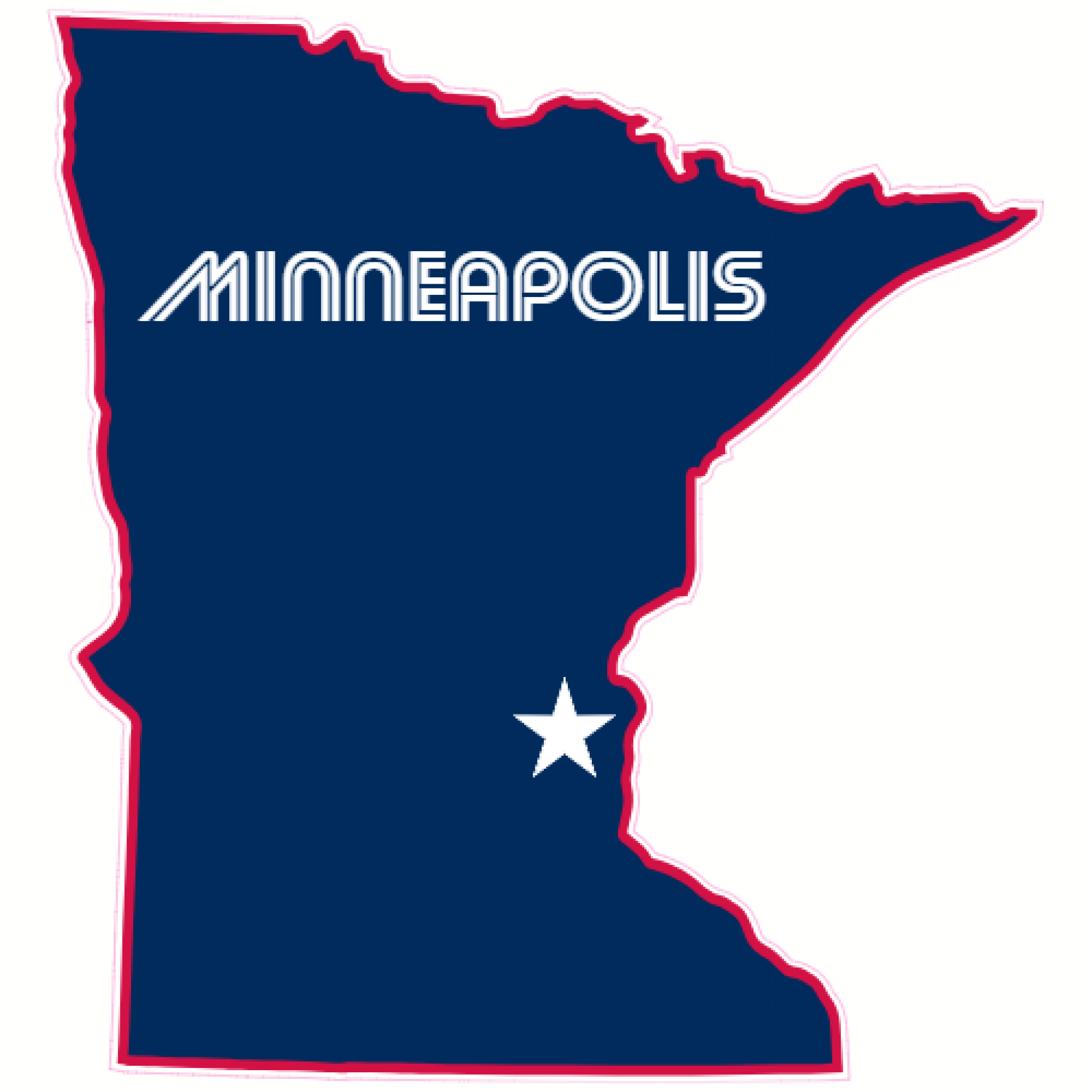 Minneapolis Minnesota State Sticker - U.S. Custom Stickers