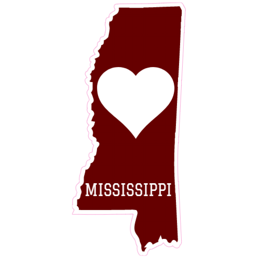 Mississippi Roots State Shaped Sticker - U.S. Custom Stickers