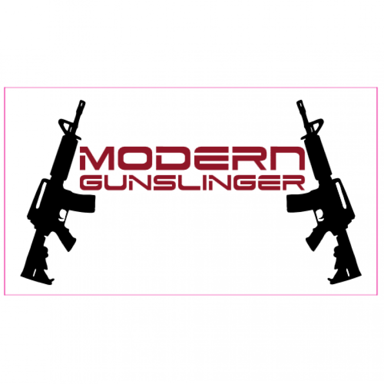 Modern Gunslinger AR-15 Bumper Sticker - U.S. Custom Stickers