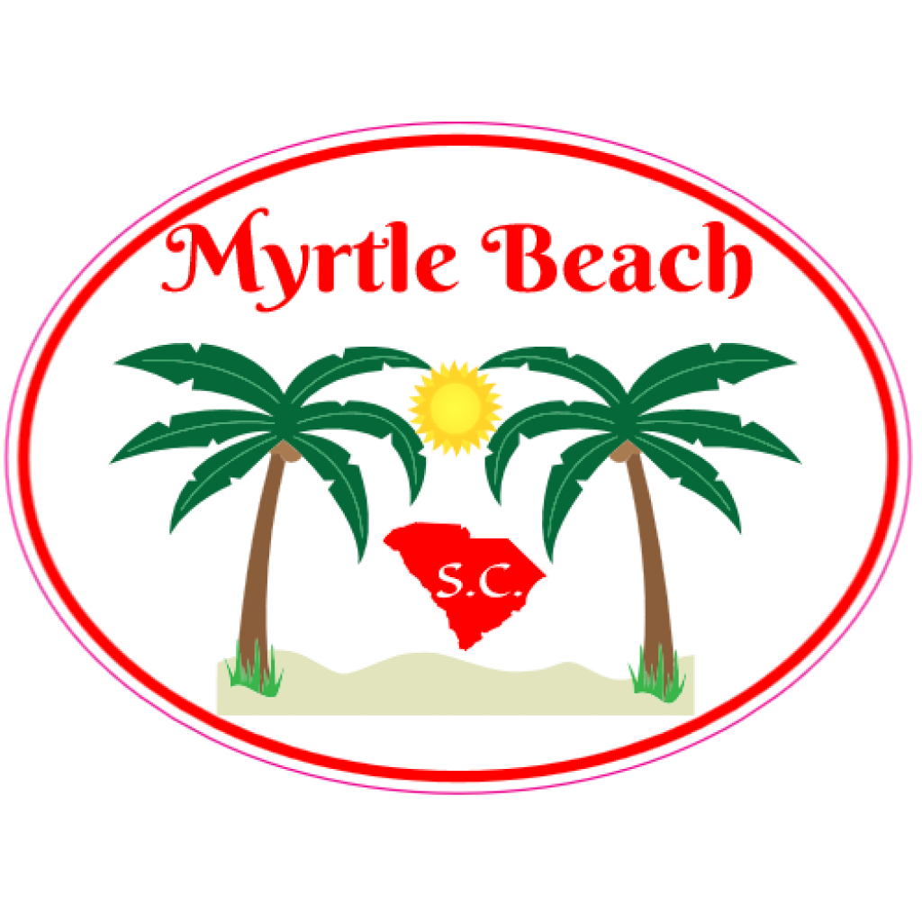 Myrtle Beach South Carolina Flip Flop Decal - U.S. Custom Stickers