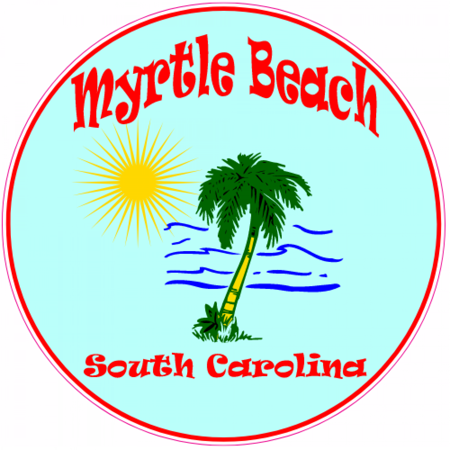 Myrtle Beach Umbrella And Chair Beach Sticker - U.S. Custom Stickers