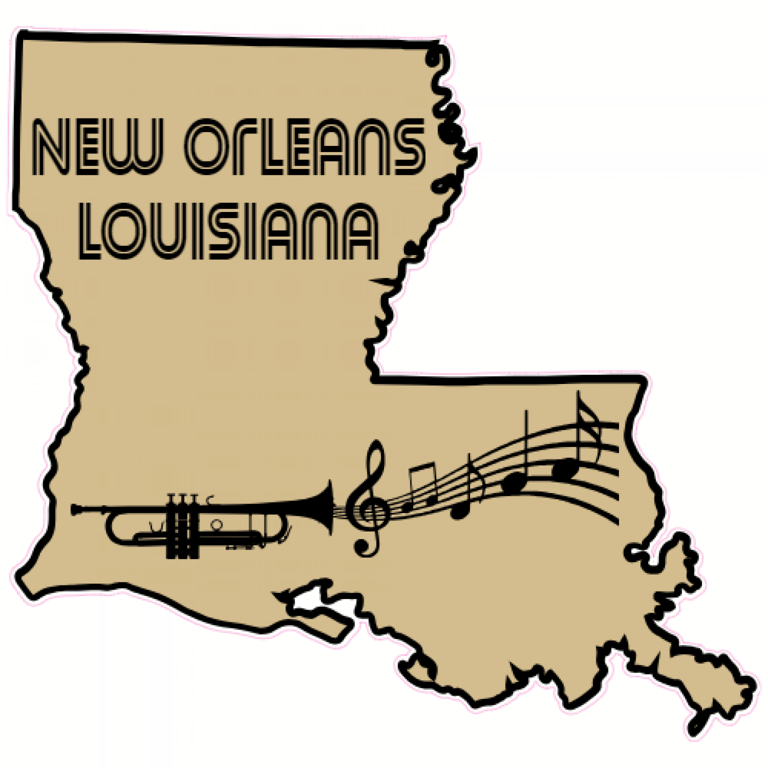 Louisiana State Heart Sticker - U.S. Custom Stickers