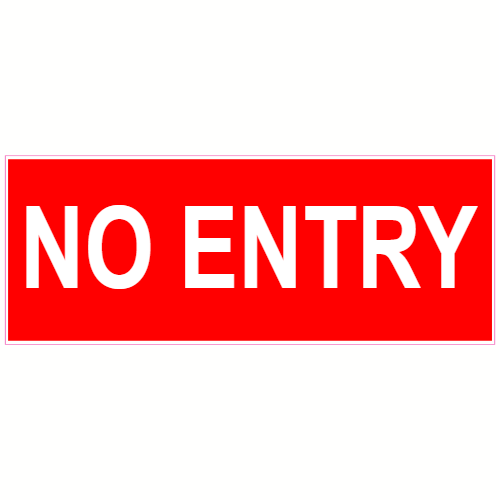 No Entry Door Decal - Buy No Entry Door Decal - No Entry Door Decal
