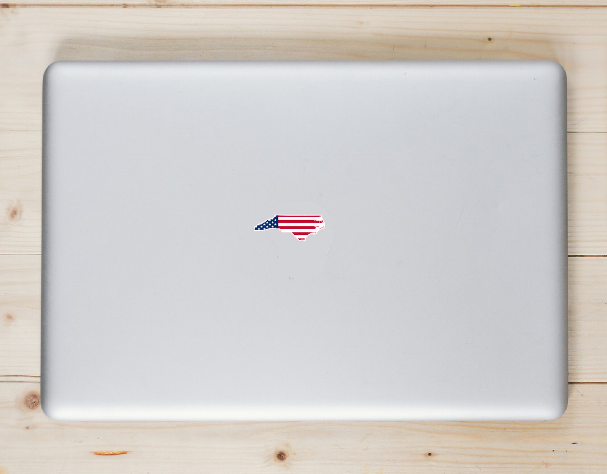 North Carolina American Flag Sticker - U.S. Custom Stickers