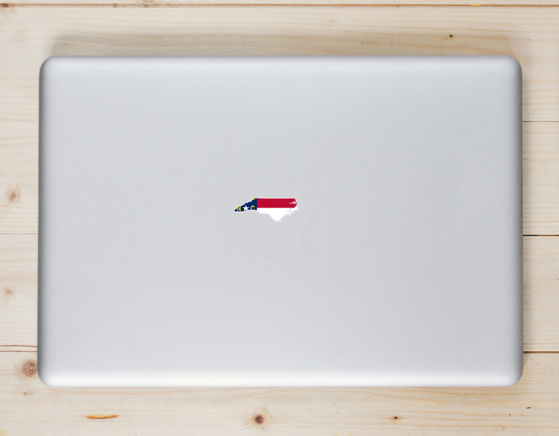 North Carolina Flag State Shaped Sticker - U.S. Custom Stickers