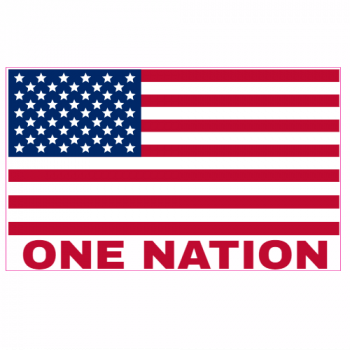 One Nation American Flag Sticker - U.S. Custom Stickers