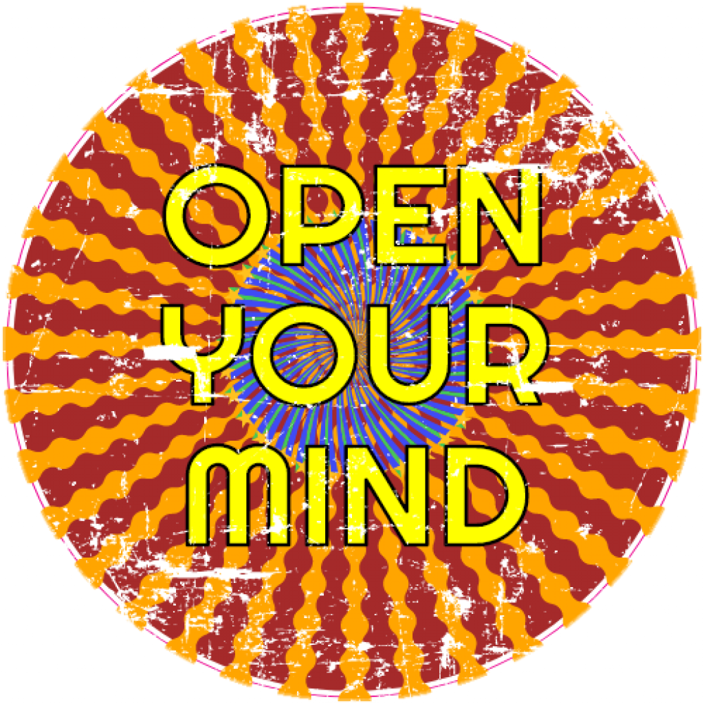 Open Your Mind Trippy Circle Sticker - U.S. Custom Stickers