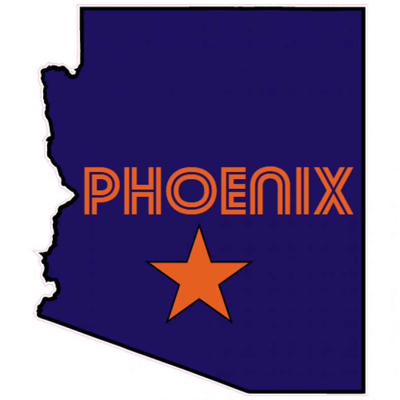 Phoenix Arizona State Shaped Sticker - U.S. Custom Stickers