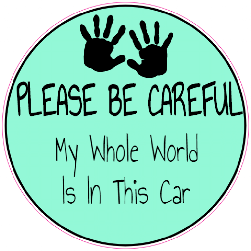 Please Be Careful Kids Sticker - U.S. Custom Stickers