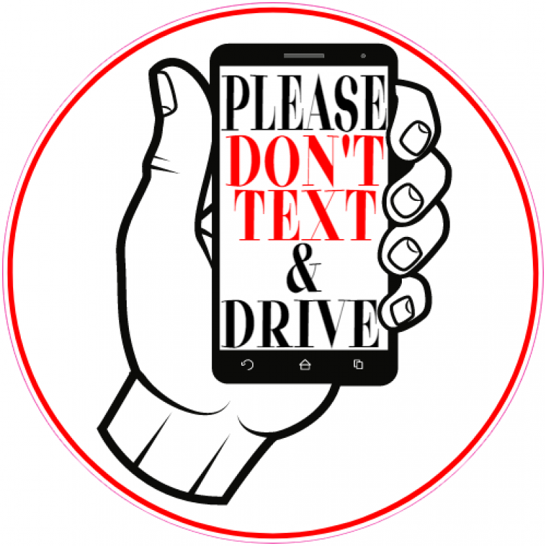 Please Don't Text And Drive Phone Sticker - U.S. Custom Stickers
