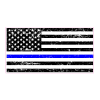 Police Blue Line Distressed Black Flag Sticker - U.S. Custom Stickers