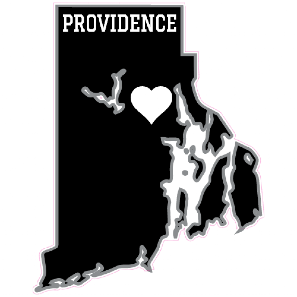 Custom Providence Rhode Island State Shaped Decal - Sticker Printing