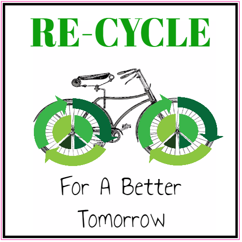 Re-Cycle Bike Better Tomorrow Sticker - U.S. Custom Stickers