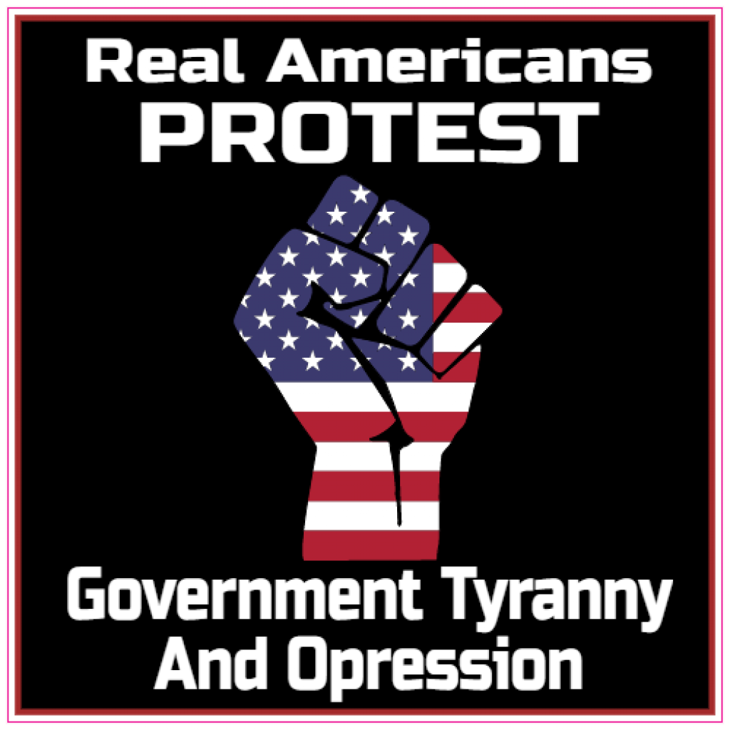 Real Americans Protest Sticker - U.S. Custom Stickers