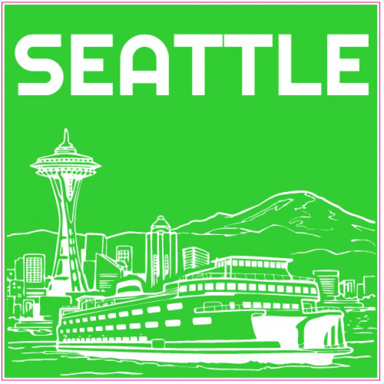 Seattle Washington Sticker - U.S. Custom Stickers