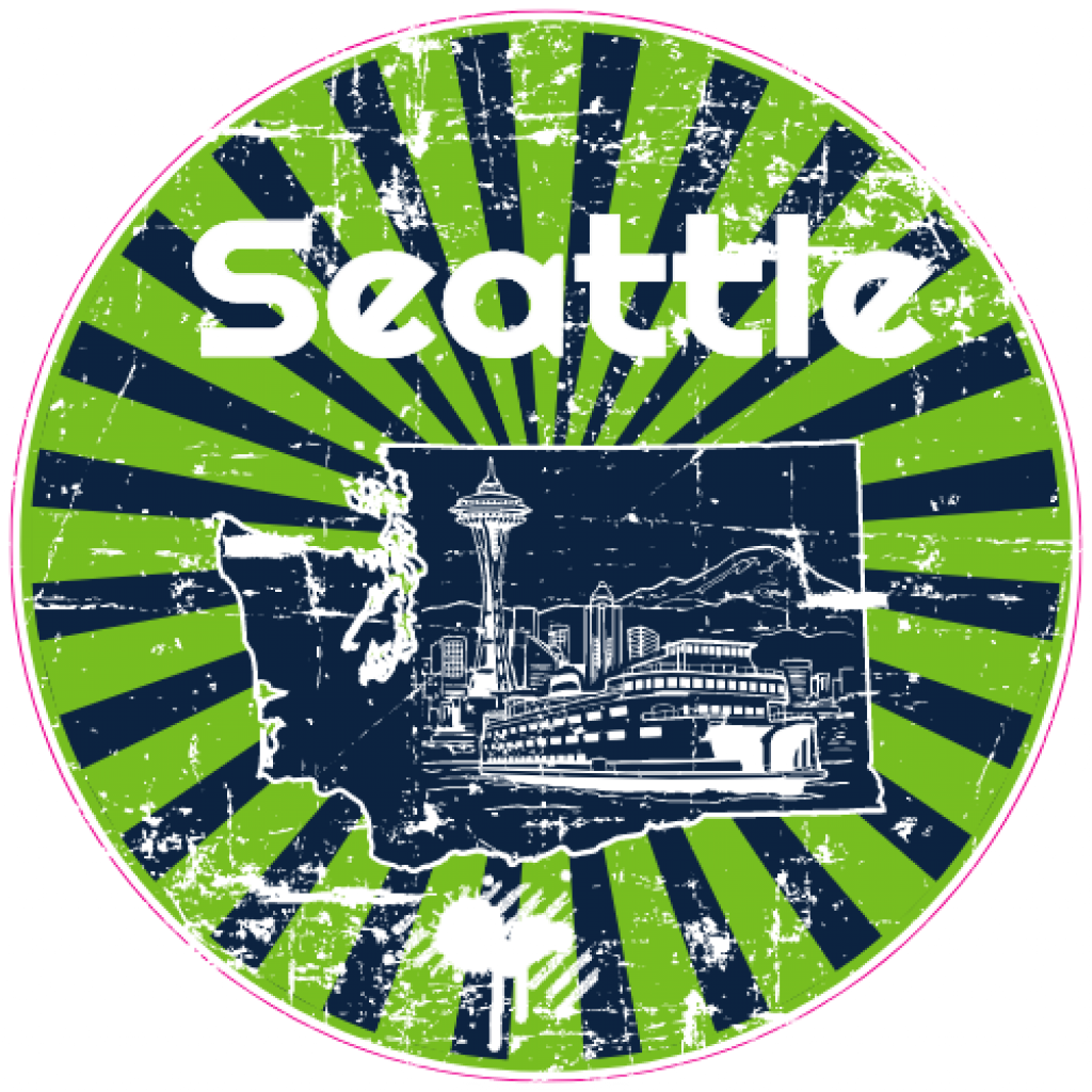 Seattle Washington Sticker - U.S. Custom Stickers
