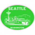 Seattle Washington Sticker - U.S. Custom Stickers