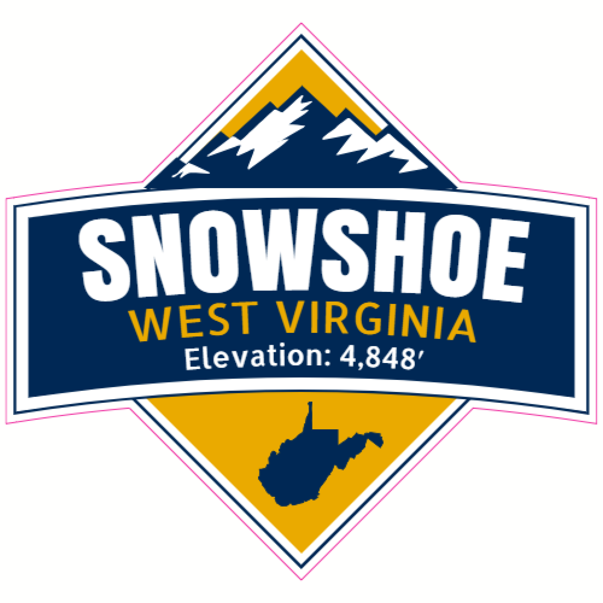 The 304 West Virginia Circle Sticker - U.S. Custom Stickers