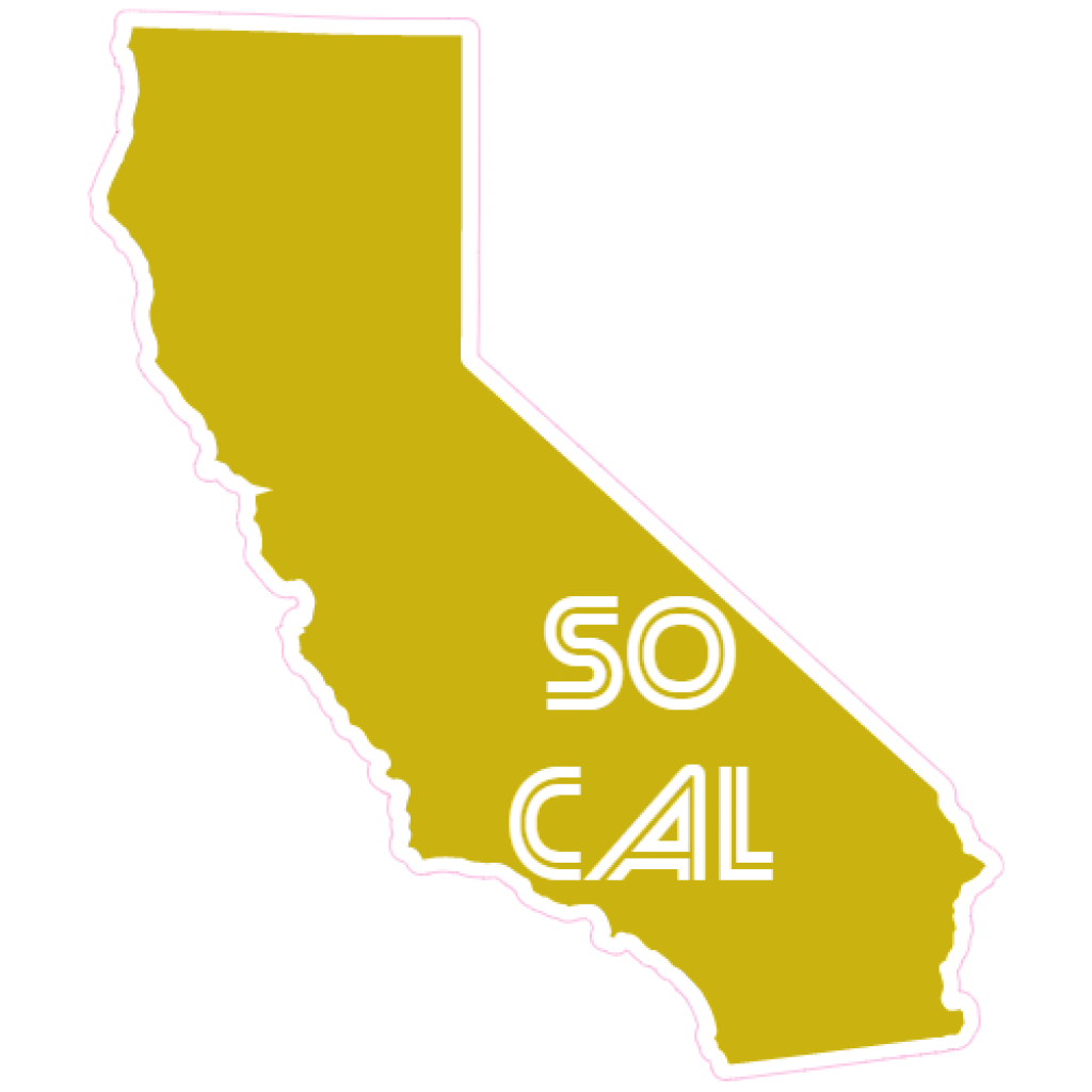 So Cal California State Shaped Sticker - U.S. Custom Stickers