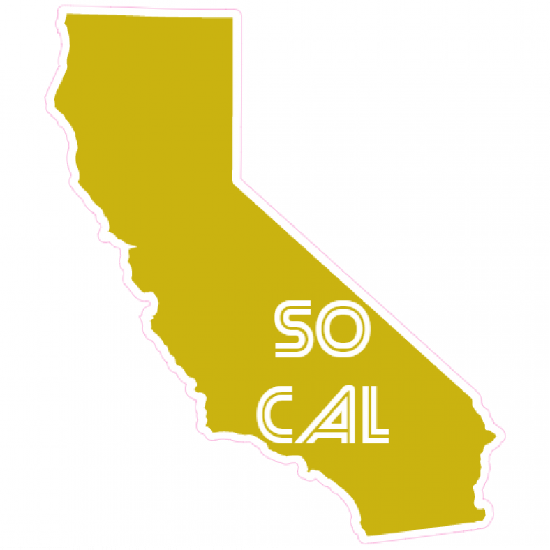 So Cal California State Shaped Sticker - U.S. Custom Stickers