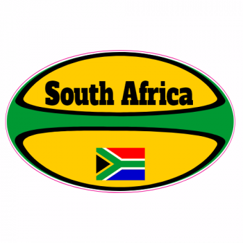 South Africa Rugby Ball Sticker - U.S. Custom Stickers