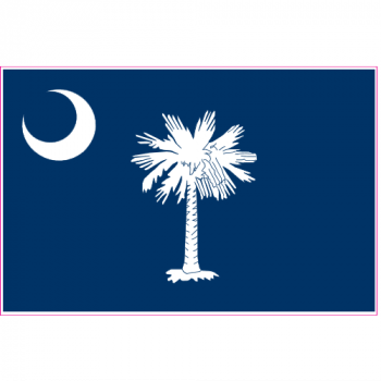 South Carolina Flag Sticker - U.S. Custom Stickers