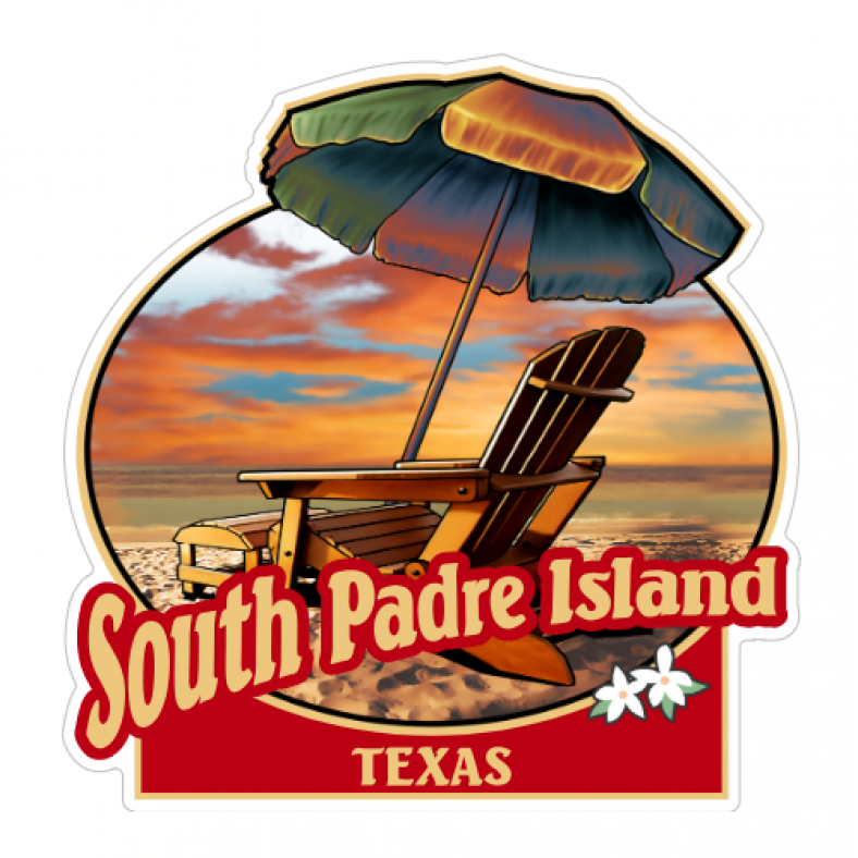 South Padre Island Texas Beach Sticker - U.S. Custom Stickers