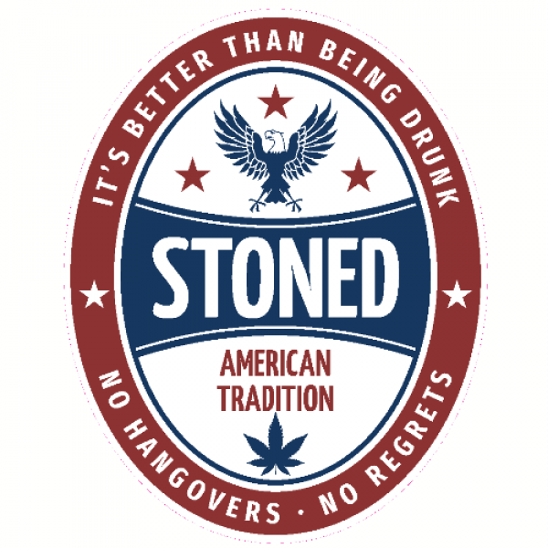 Stoned It's Better Than Being Drunk Sticker - U.S. Custom Stickers