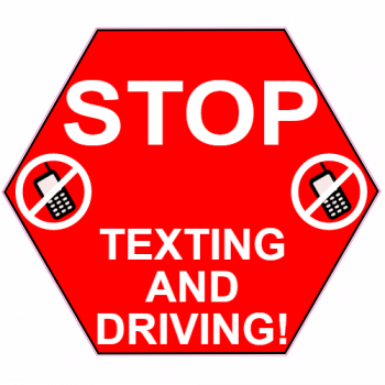 Custom Stop Texting And Driving Decal - Sticker Printing