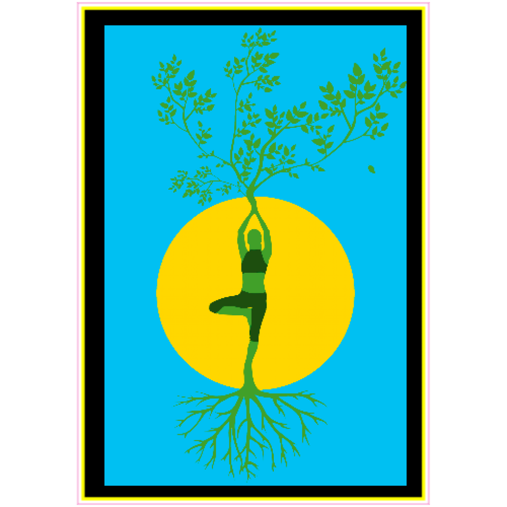 Tree Pose Yoga Sticker - U.S. Custom Stickers