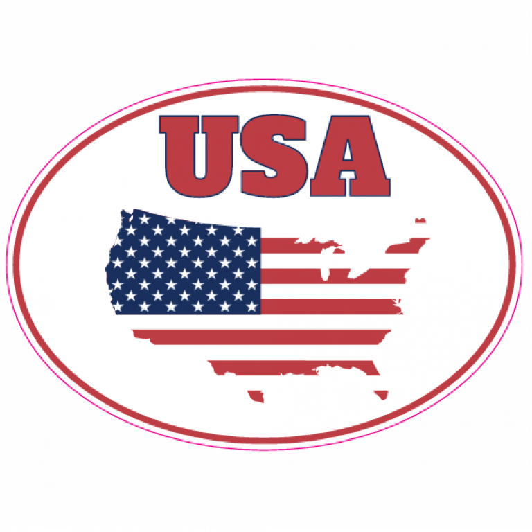 American Flag Decal - U.S. Custom Stickers